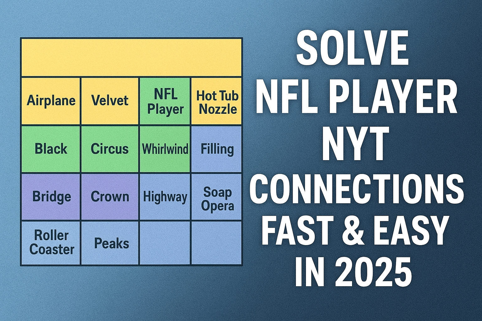 NFL Player NYT Connections: Fast & Easy Solve Guide 2025